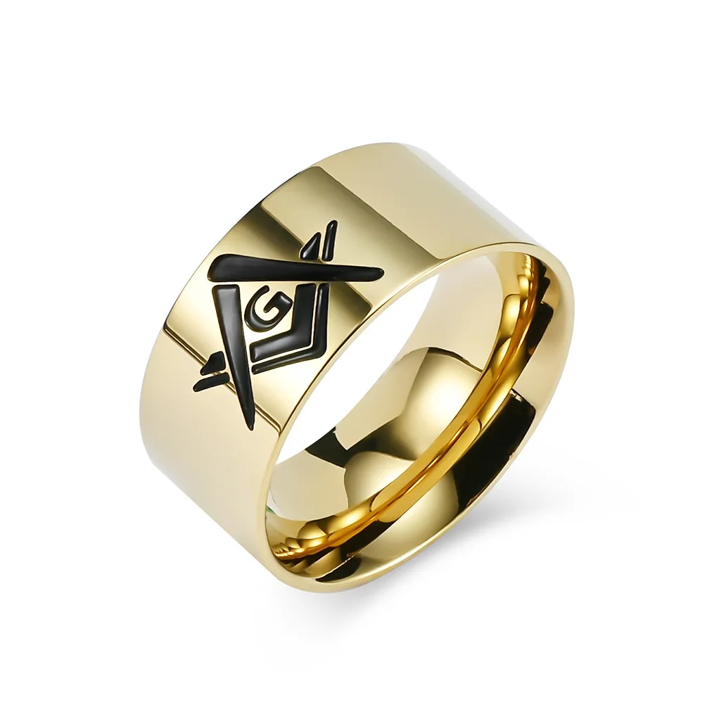 10mm-Stainless-Steel-Freemason-Masonic-Wide-Band-Ring-for-Men-Women ...