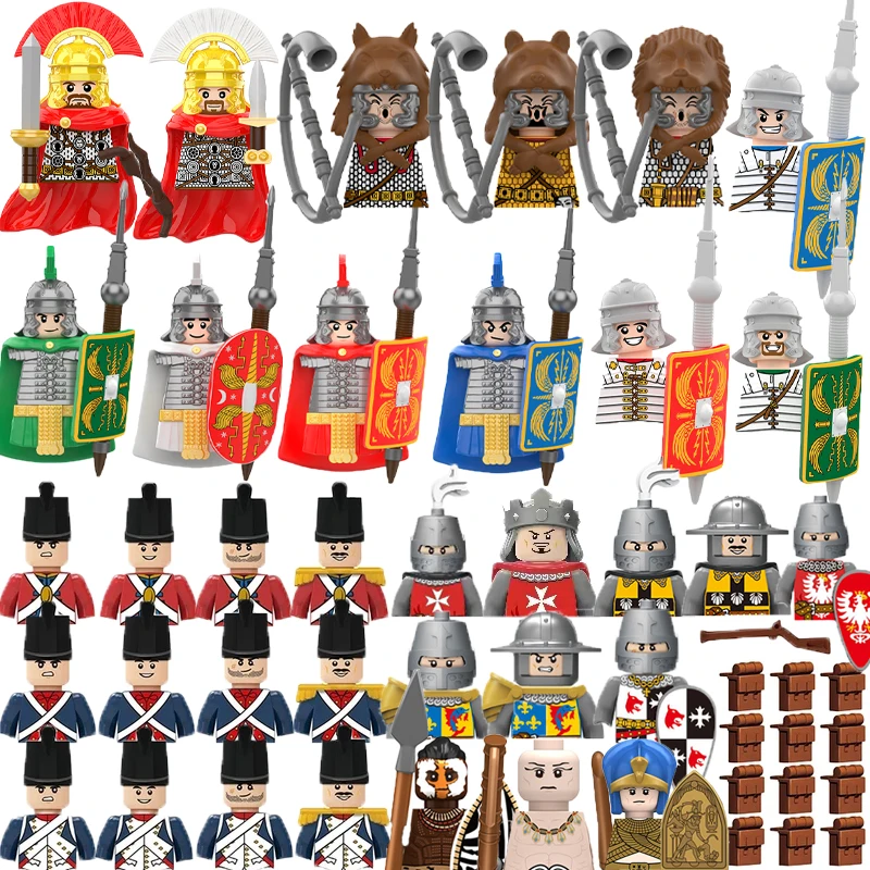 Military-Building-Blocks-Soldier-Figures-Gifts-Medieval-Roman-Legion ...