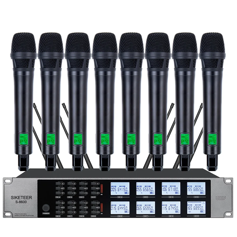 Wireless-Professional-Microphone-8-Channels-System-Combo-of-Handheld ...