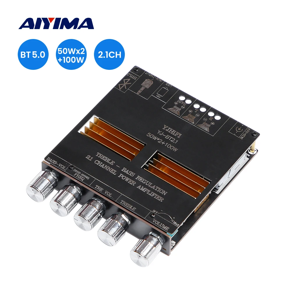 AIYIMA TPA3116 Power Subwoofer Amplifier Board 2x60W+100W 2.1 Bluetooth ...