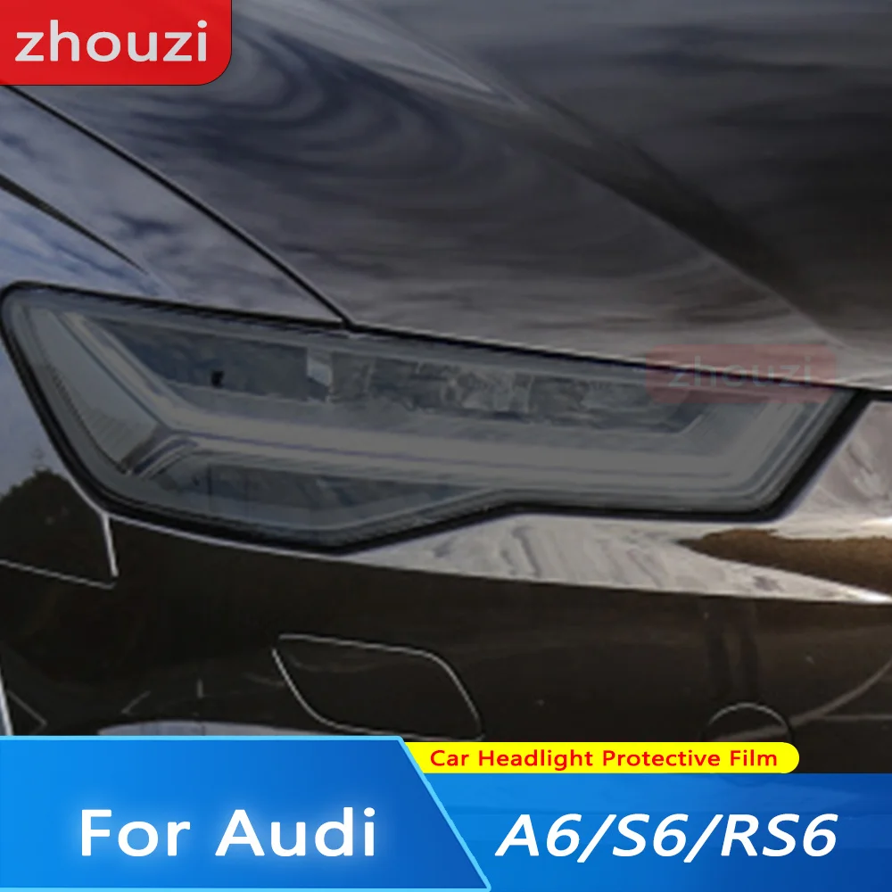 For-Audi-A6-C7-4G-S6-RS6-2012-2018-2016-2Pcs-Car-Headlight-Protective ...