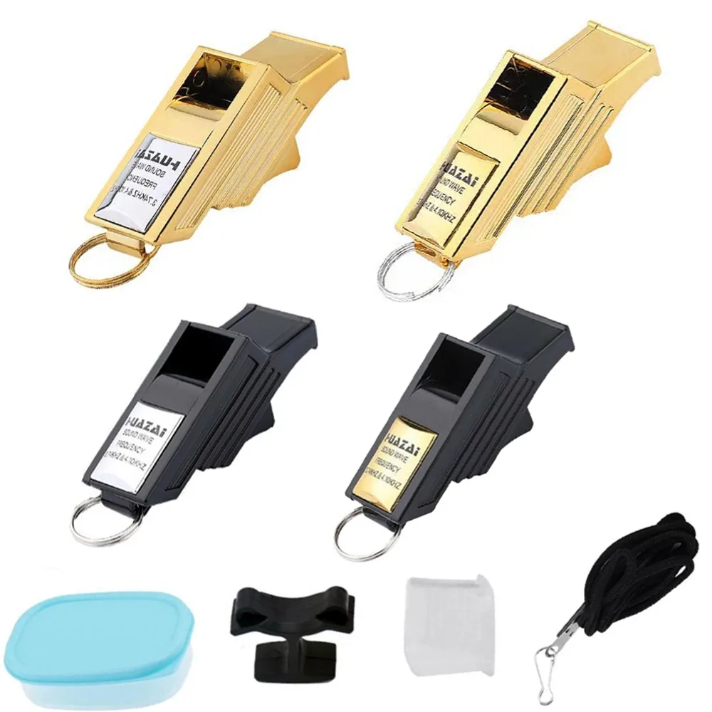 Professional-Soccer-Referee-Whistles-Gold-Silver-Big-Sound-football ...