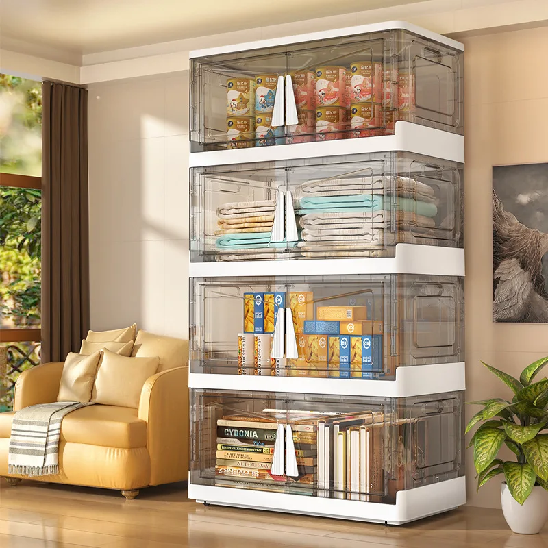 New-Double-Door-Open-Folding-Storage-Bins-with-Single-Lid-Wheels ...