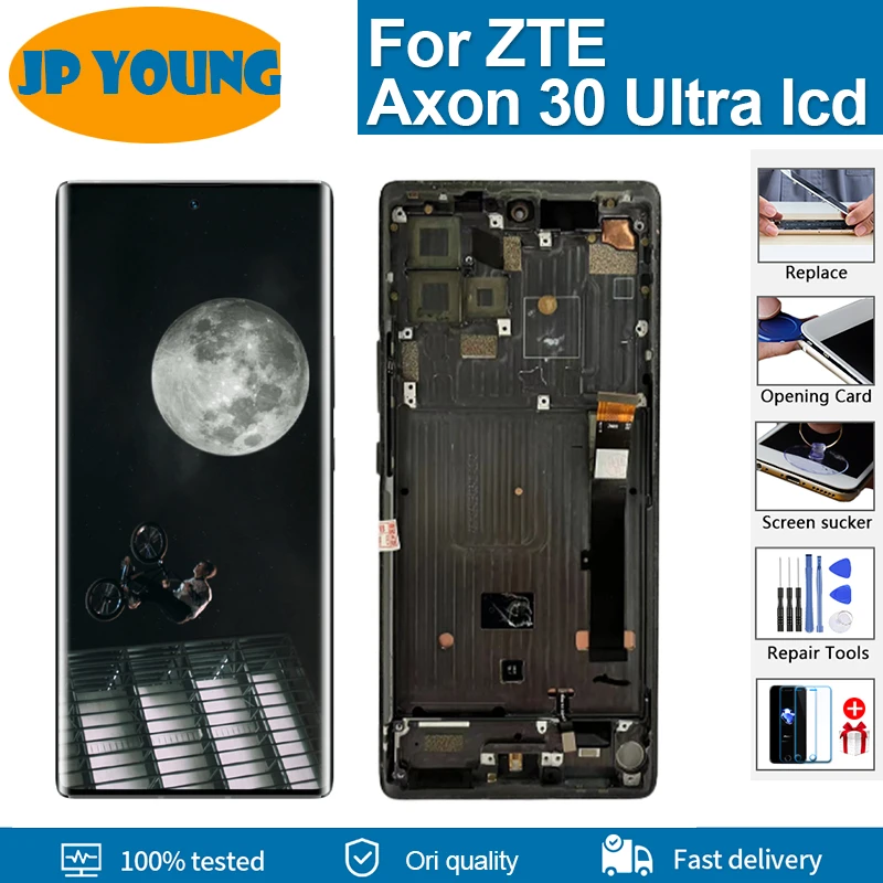 6.67'' ORIGINAL AMOLED For ZTE Axon 30 Ultra 5G lcd Display Touch ...