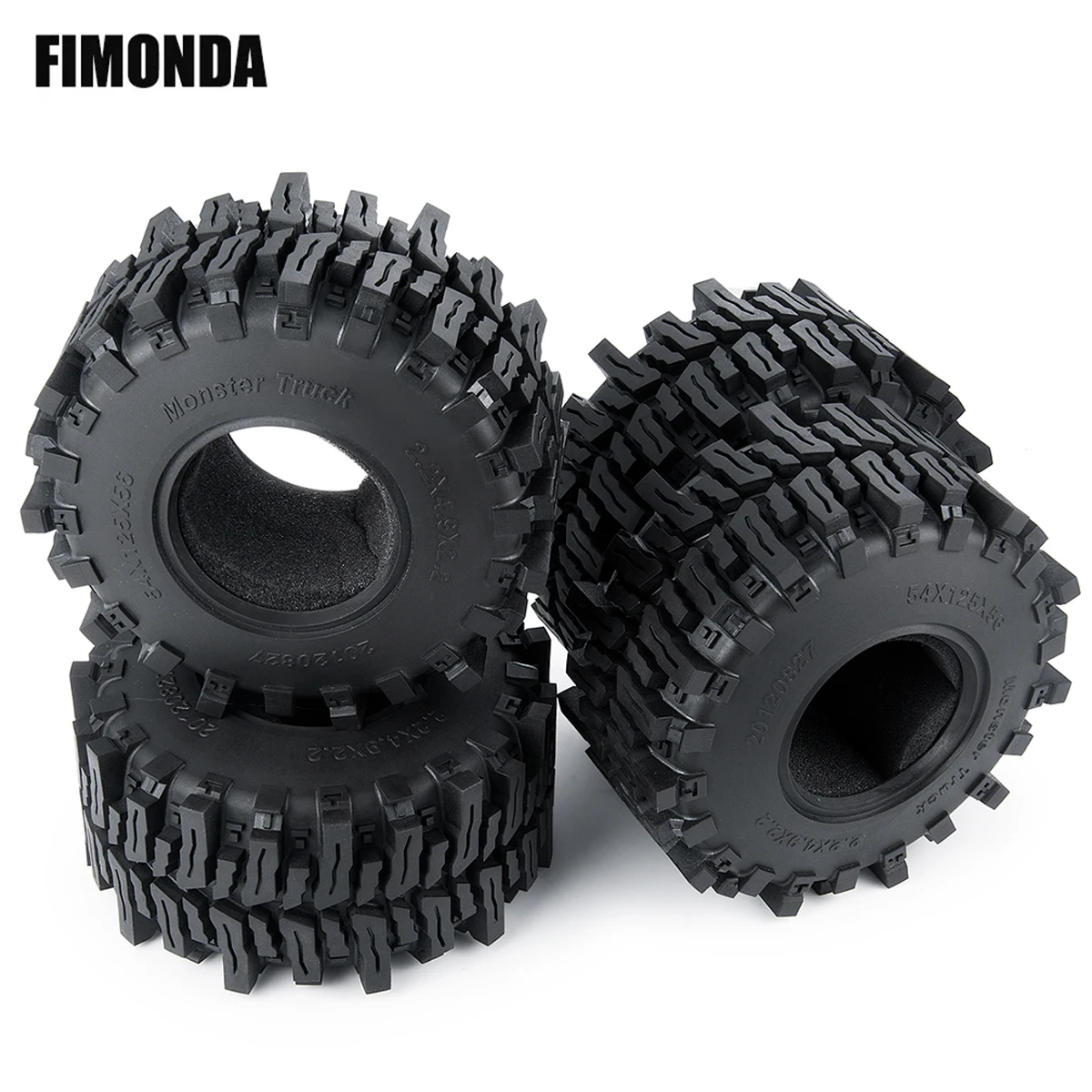 Rubber Tyres Wheel Tires 1.9inch/2.2inch for 1/10 RC Car Axial SCX10 ...