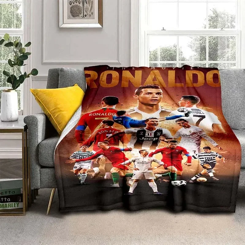 Cristiano R-Ronaldo CR7 Pattern Flannel Throw Blanket,Multi-purpose ...