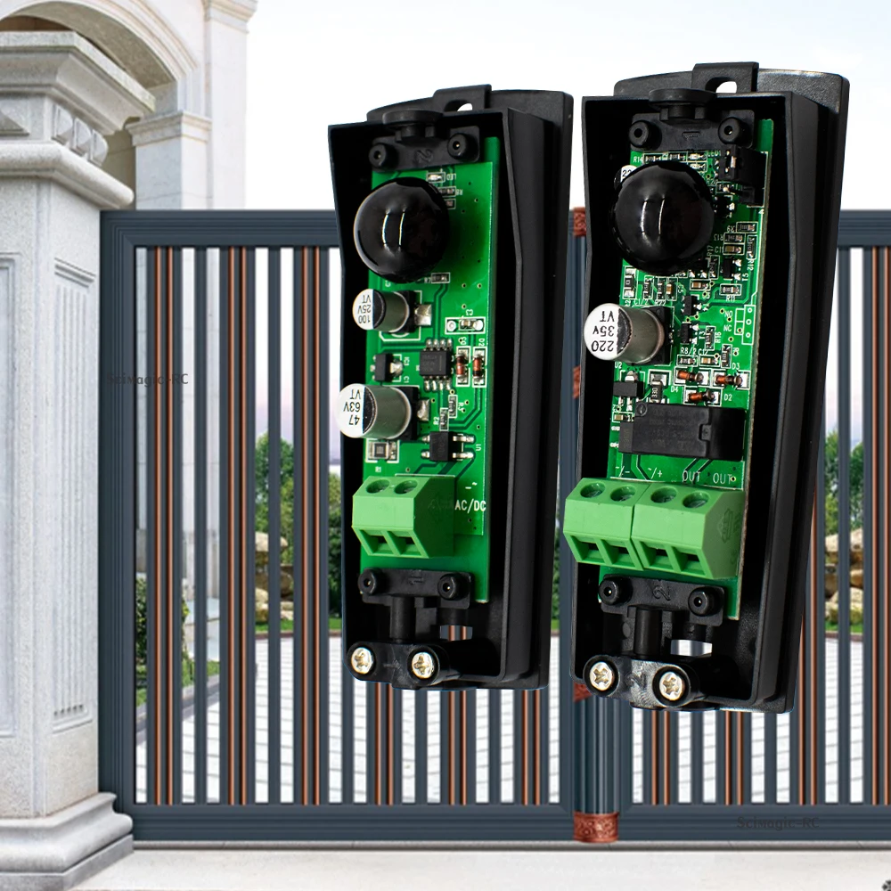 12-24V AC/DC Photocell Infrared Sensor Detector for Automatic Gate ...