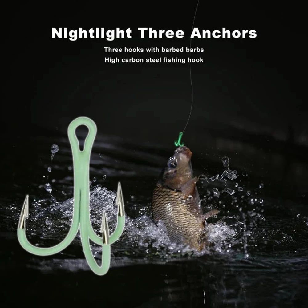 10PCS-High-Carbon-Steel-Luminous-Fishing-Hooks-For-Saltwater-Glow-In ...