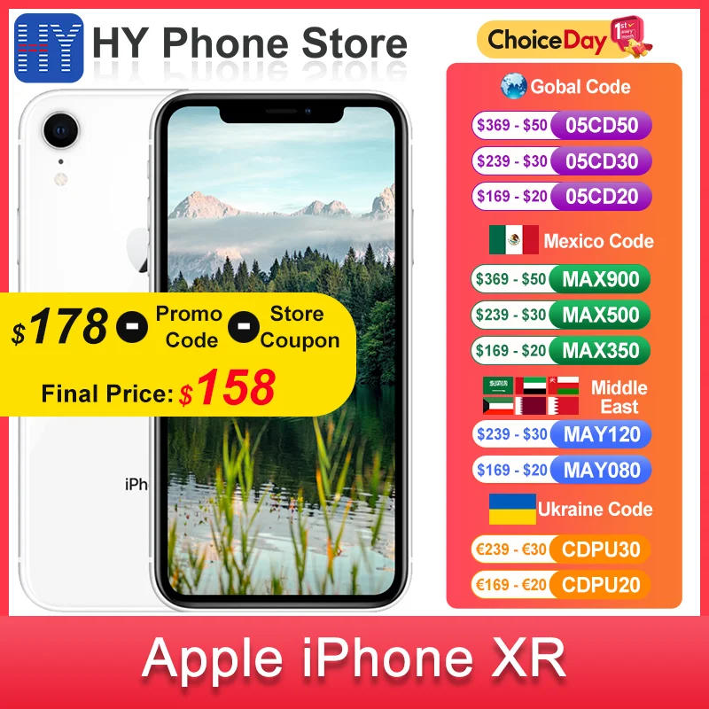 Apple iPhone XR 64GB/128GB Unlocked with Face ID A12 Bionic Chip 6.1 ...