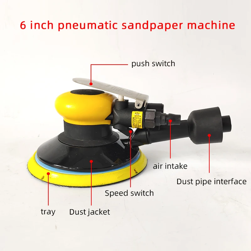 6 Inch 17-hole Pneumatic Sander Sandpaper Machine Round 150mm Dry ...