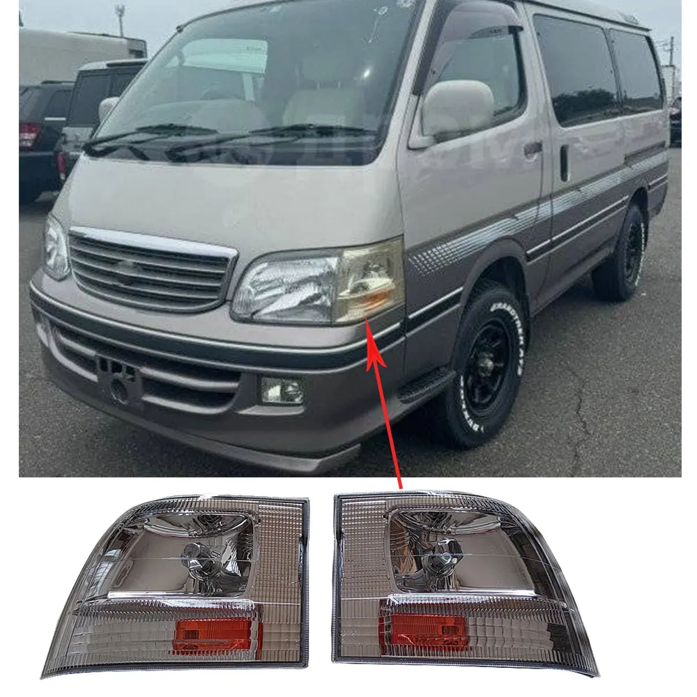 A Pair Car Front Corner Light Turn Signa Lamp For Toyota Hiace KZH106W ...