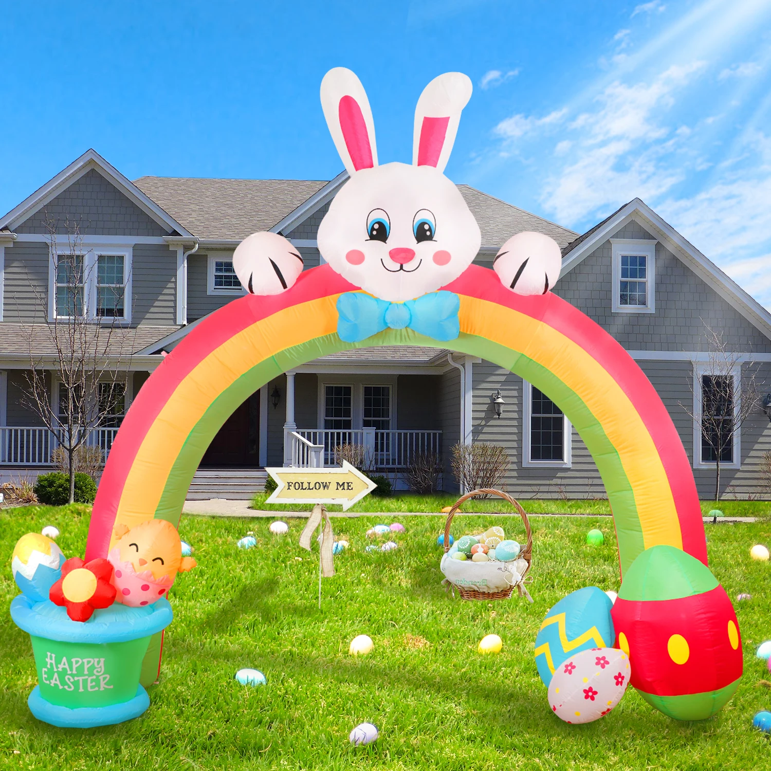 10FT-Easter-Inflatables-Outdoor-Decorations-Easter-Bunny-Decor-Colorful ...