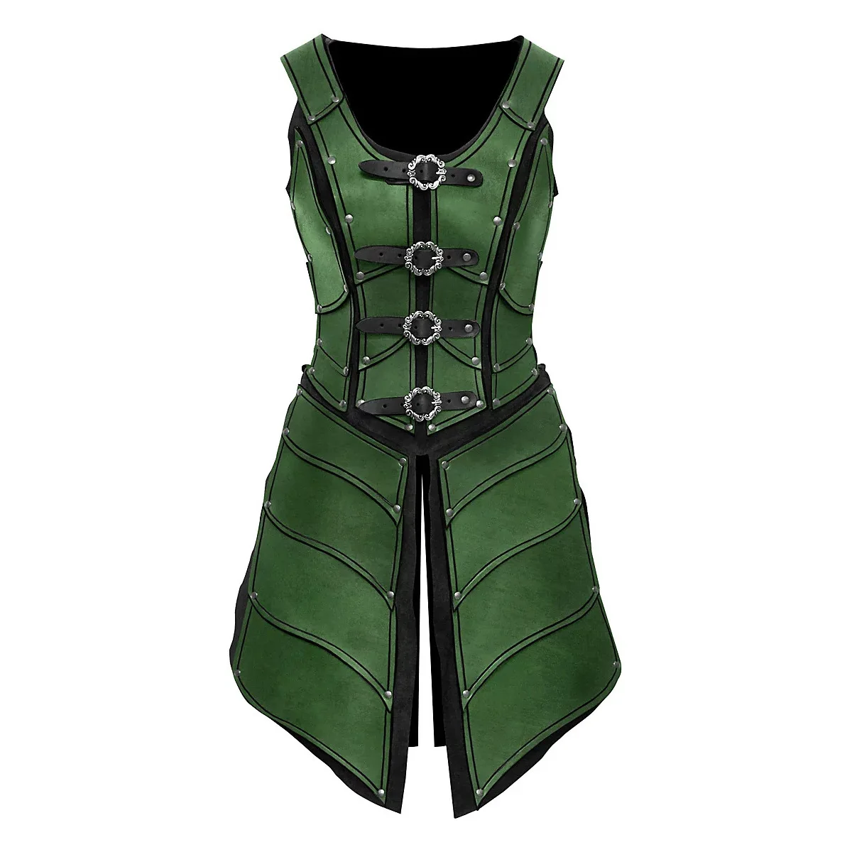 Vintage Medieval Renaissance Viking Leather Gothic Vest Armor Elf