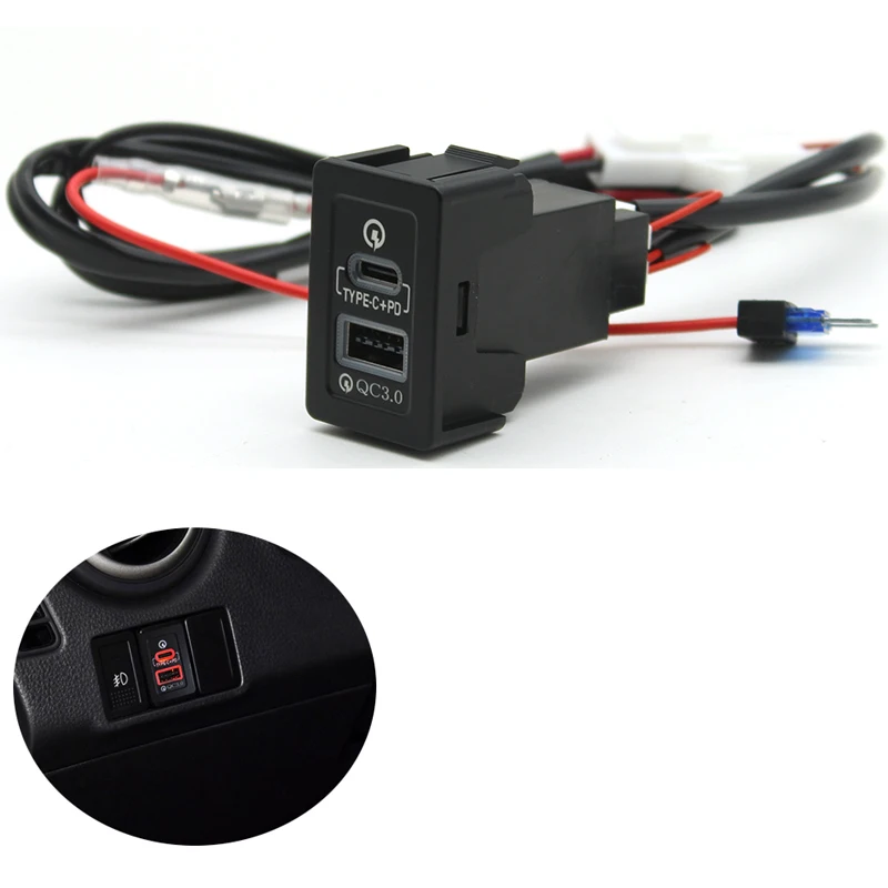 Car-TYPE-C-PD-USB-QC3-0-Rapid-Charger-Auto-Quick-Charger-Interface ...