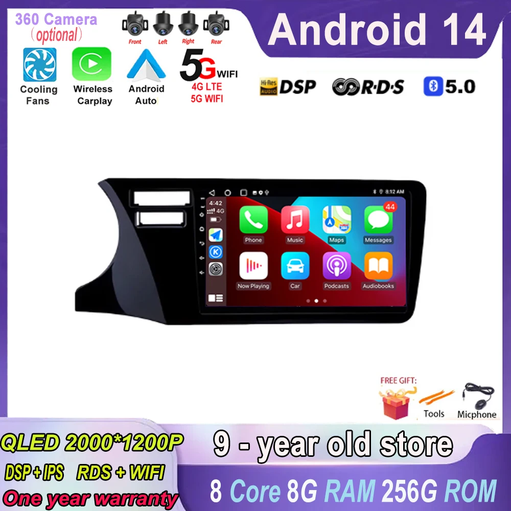 Car-Radio-Android-14-Carplay-Multimedia-Video-Player-Auto-Audio-Stereo ...