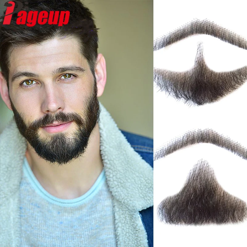 Pageup Nep Lace Beard Fake Beard For Men Mustache Hand Made By Real ...