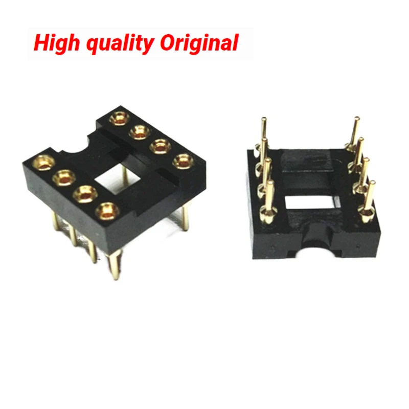 60-30PCS Original 8P Fully Gold-Plated Round Hole IC8-pin Base DIP-8 ...