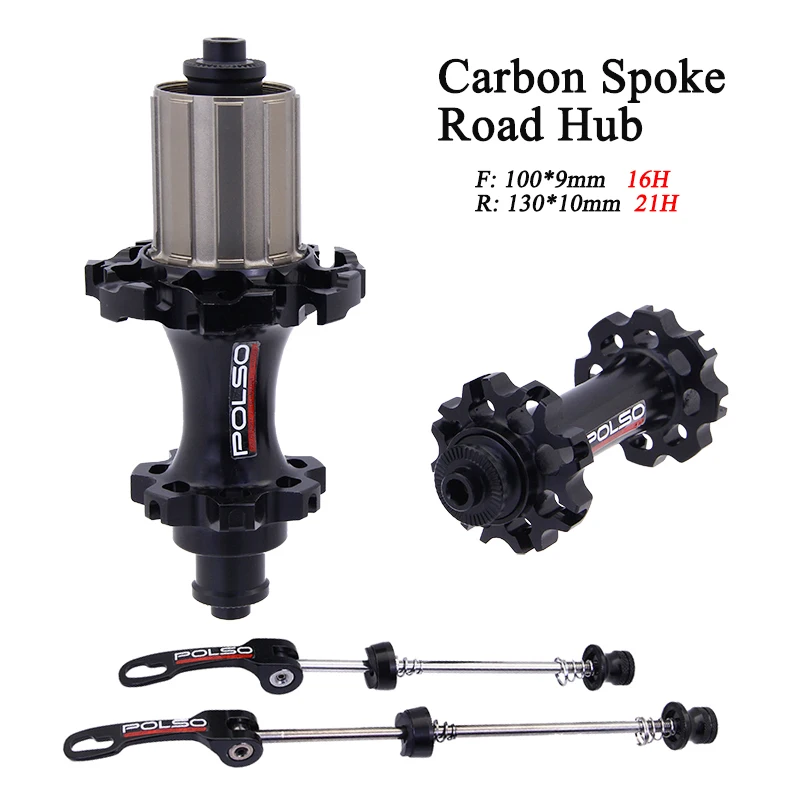 POLSO-Straight-Pull-Road-Bike-Hub-16H-21H-QR-Carbon-Spoke-Road-Bicycle ...
