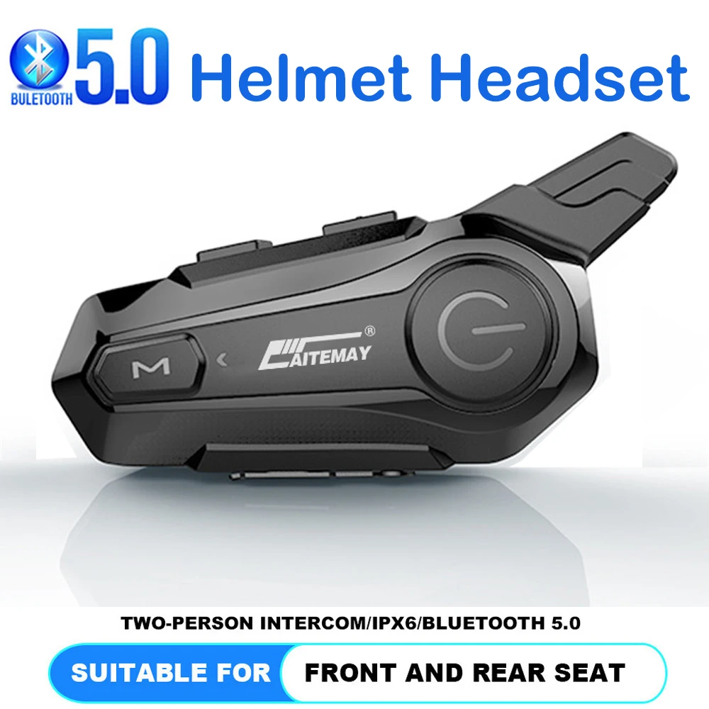 Helmet Headset Headphones Wireless Bluetooth 5.0 Motorcycle Earpphones ...