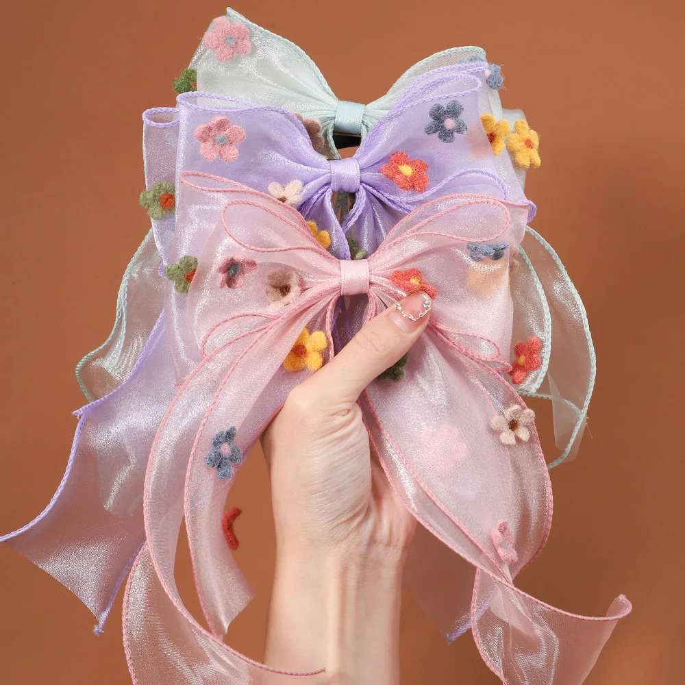 Floral Hair Bows For Teens