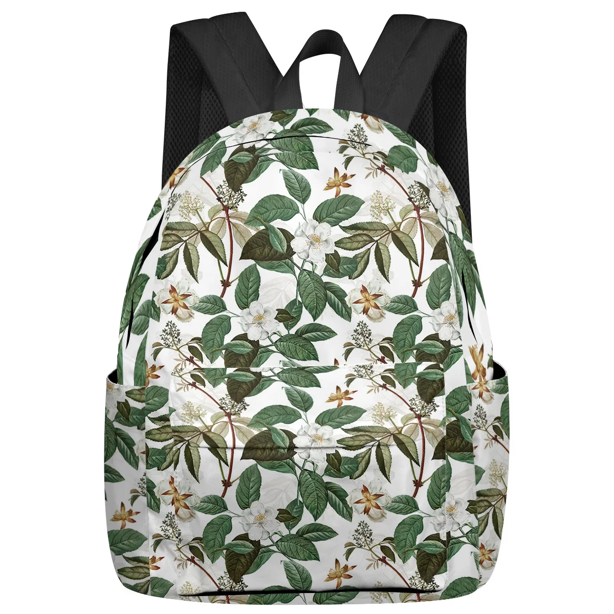 Plant-Floral-Pattern-Women-Man-Backpacks-Waterproof-Travel-School ...