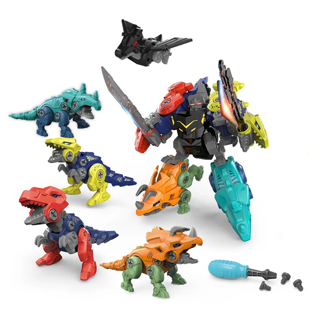 5-in-1-Take-Apart-Dinosaur-Toy-Assembly-Transformation-Dino-Robot ...
