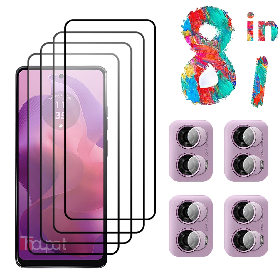 Tempered Glass For Motorola Moto G04 G14 G24 G34 G54 Power G64 G84 ...