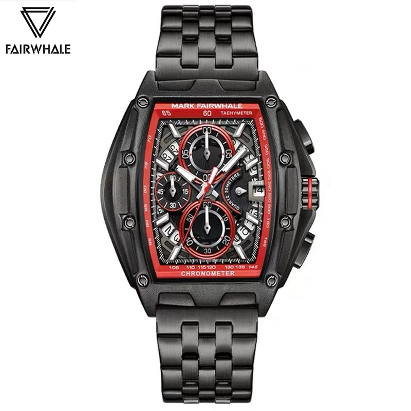 Fashion-Brands-Mark-Fairwhal-Mens-Watches-Multifunction-Tonneau-Clocks ...