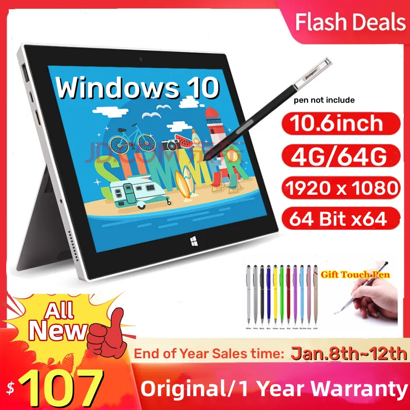 Super-Deal-10-6-INCH-5SE-Tablet-PC-Windows-10-RAM-4GB-64GB-ROM-Quad ...