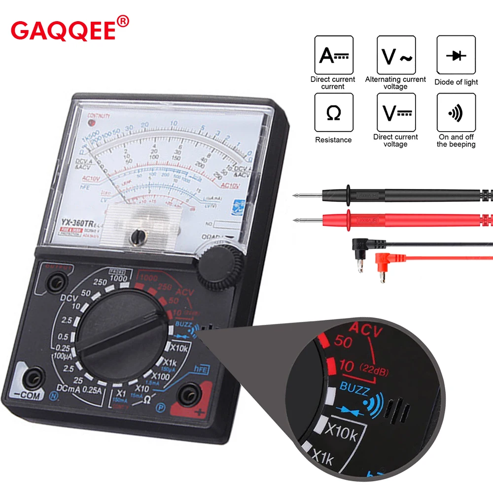 YX-360TRE-L-B-Pointer-Multimeters-AC-DC-Measure-ICEO-HFE-with-Tester ...