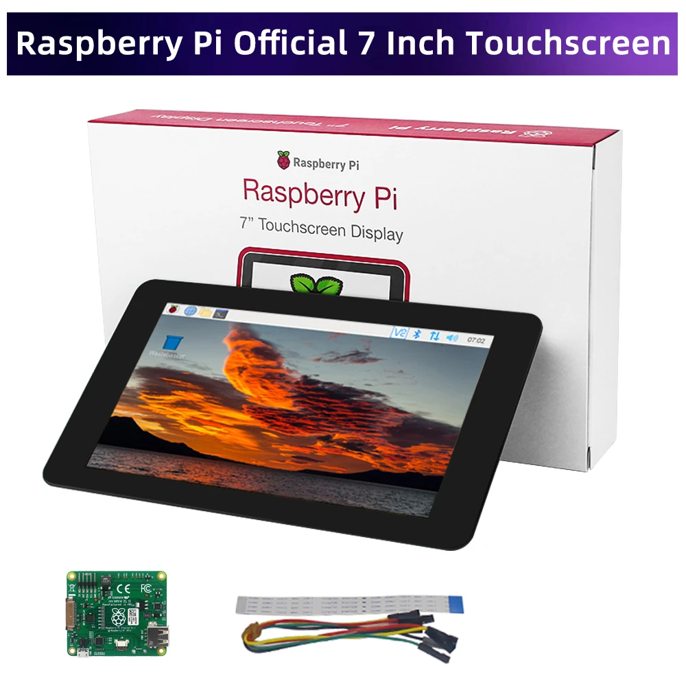Offizielle Raspberry Pi 7 Zoll Touch Screen Display 800x480 HD 24 bit ...