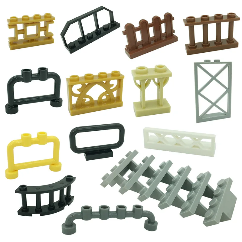 City Building Block MOC Parts Fence Railing Stair Barrier Ladder Guard ...