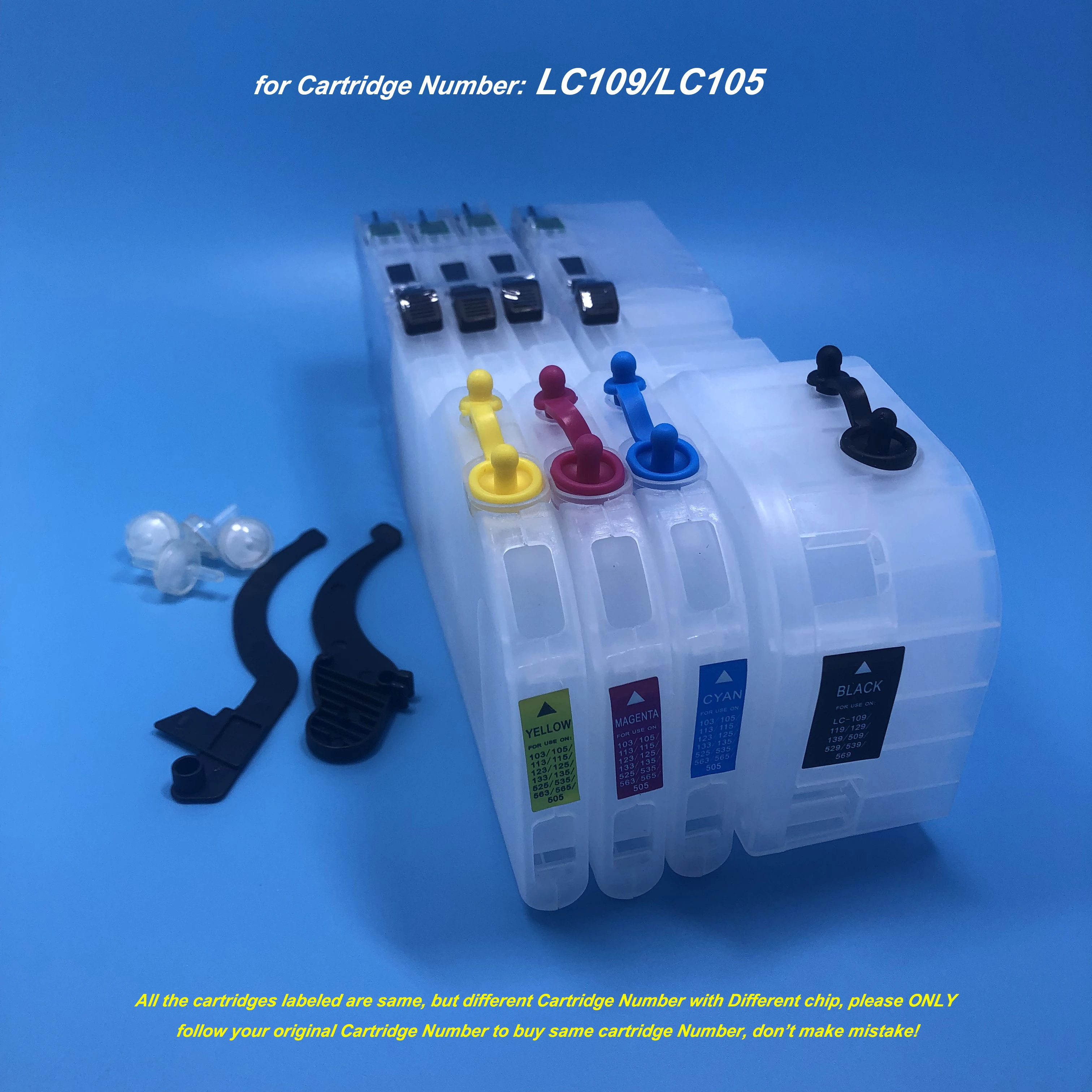 YOTAT LC109 LC105 Long Refillable Ink Cartridge with ARC for Brother ...