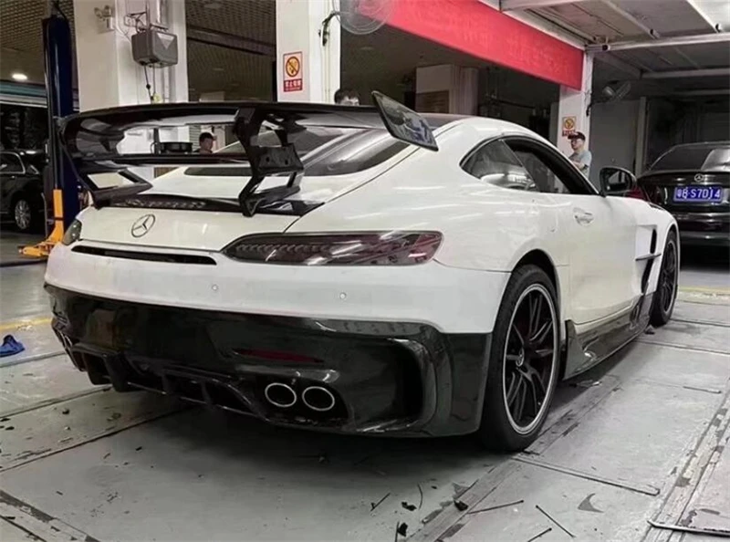 For Mercedes Benz AMG GT GTS GTC GTR 2015-2023 Real Carbon Fiber Spoiler REAR WING TRUNK LIP ...