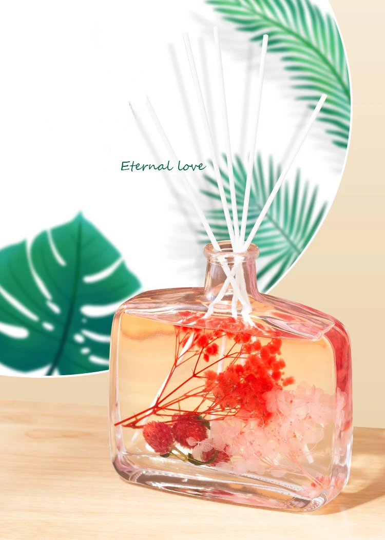 Y 100ml Reed Diffuser Sets Homestay Hotel Bathroom Dried Flower Rattan ...
