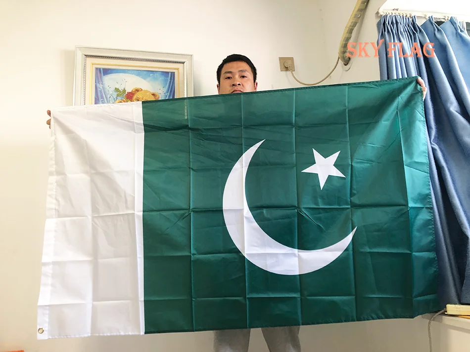 SKY FLAG Pakistan Flag 90x150cm Polyester PK PAK FLAG Party Supplies ...