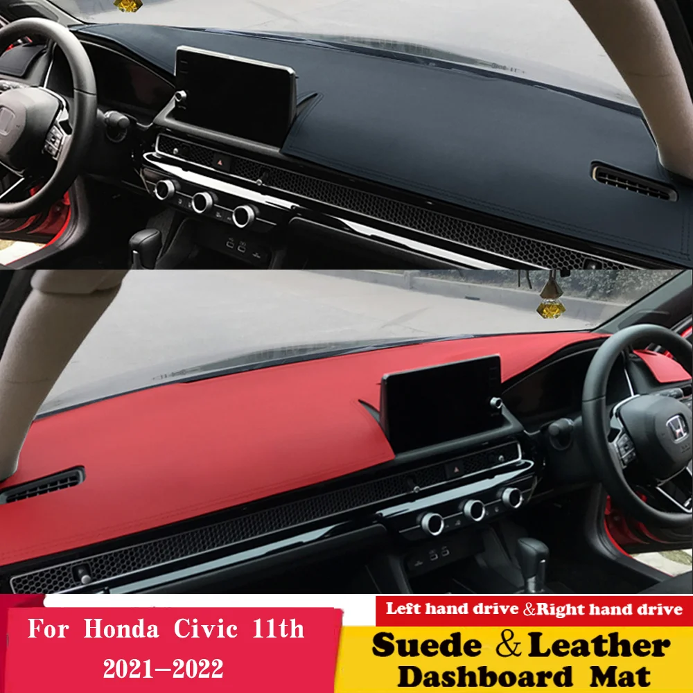 For Honda Civic 11th Gen 2021 2022 2023 Suede Leather Dashmat Dashboard ...