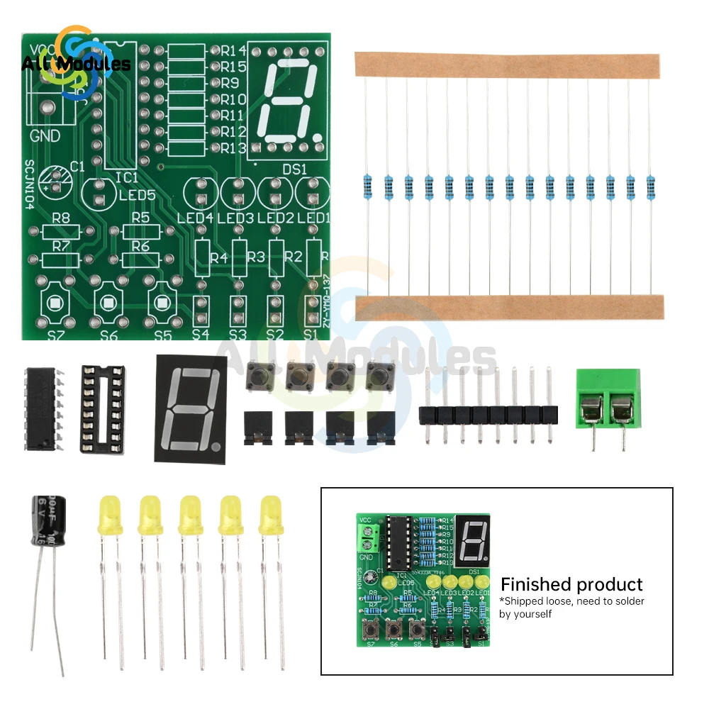 DIY Soldering Kit DC 5V Decoder Display Electronic Production DIY Spare ...