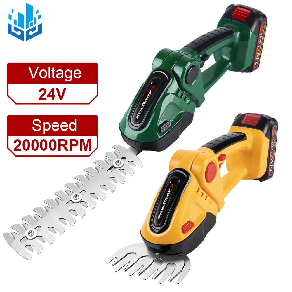2 In 1 전기 울타리 트리머 잔디 깎는 기계 24v 20000rpm 가정용 잔디 깎는 기계 정원 관목 가위 잔디 가위 전동