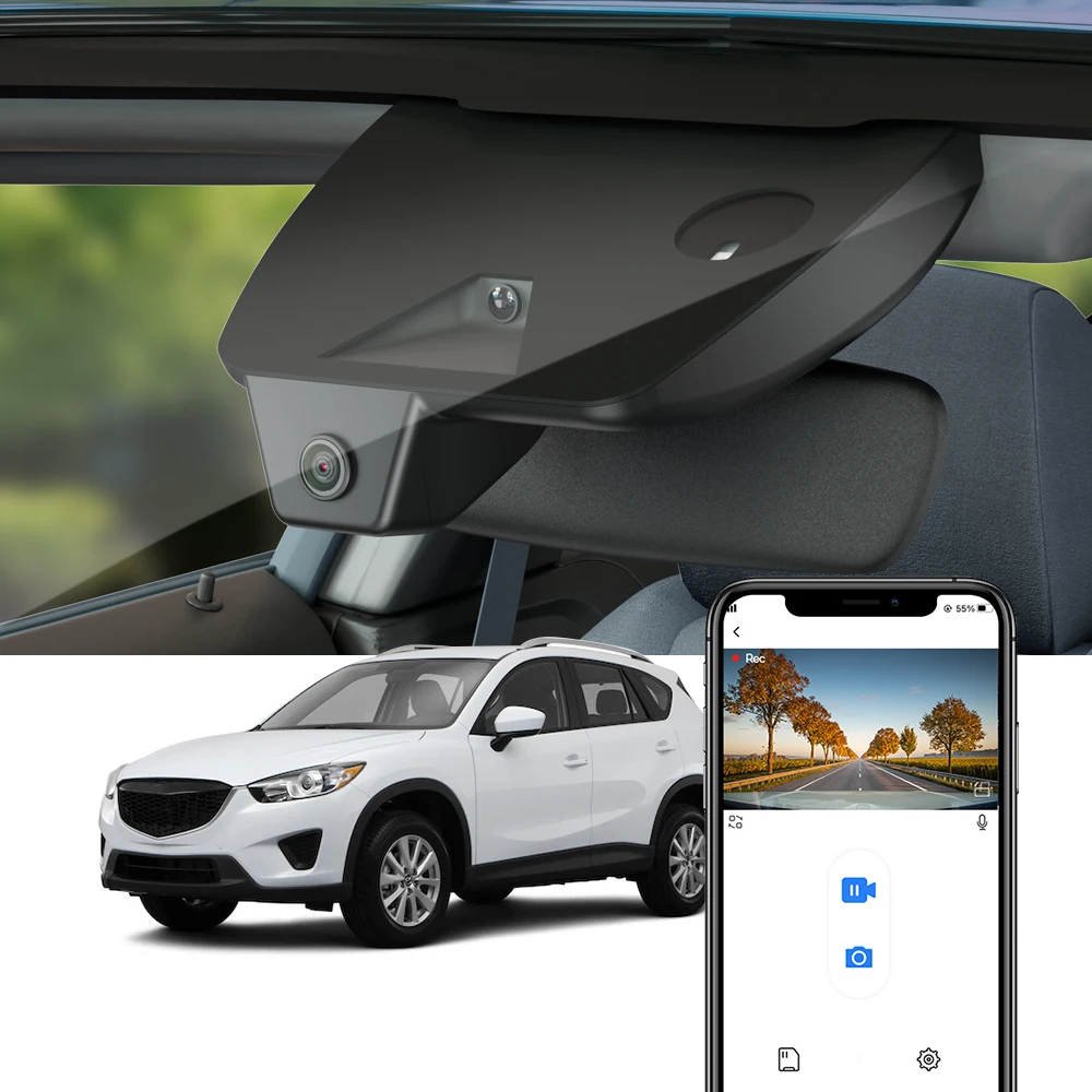 Fitcamx 4K Dash Cam for Mazda CX-5 CX5 CX-3 CX3 2014-2017 (LHD ...