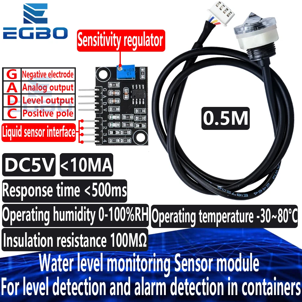 1-5PCS-EGBO-Level-sensor-Level-detection-sensor-Water-level-monitoring ...