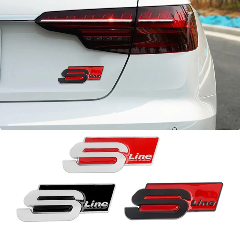 1pcs-Metal-Car-logo-Sticker-Badge-Decoration-Decals-For-Audi-Sline-TT ...