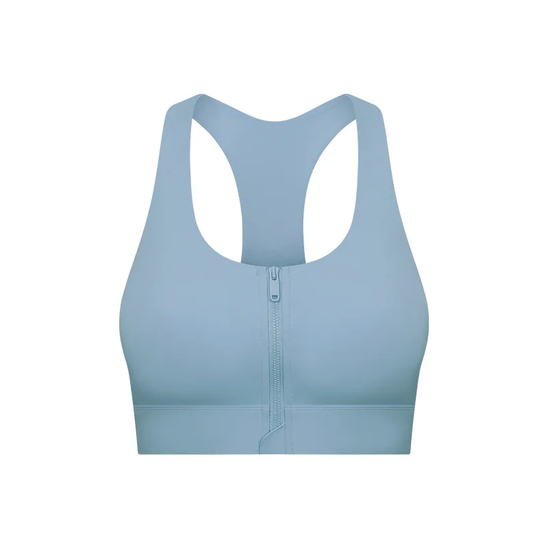 New-front-zipper-widened-hem-sports-bra-for-women-with-high-strength ...