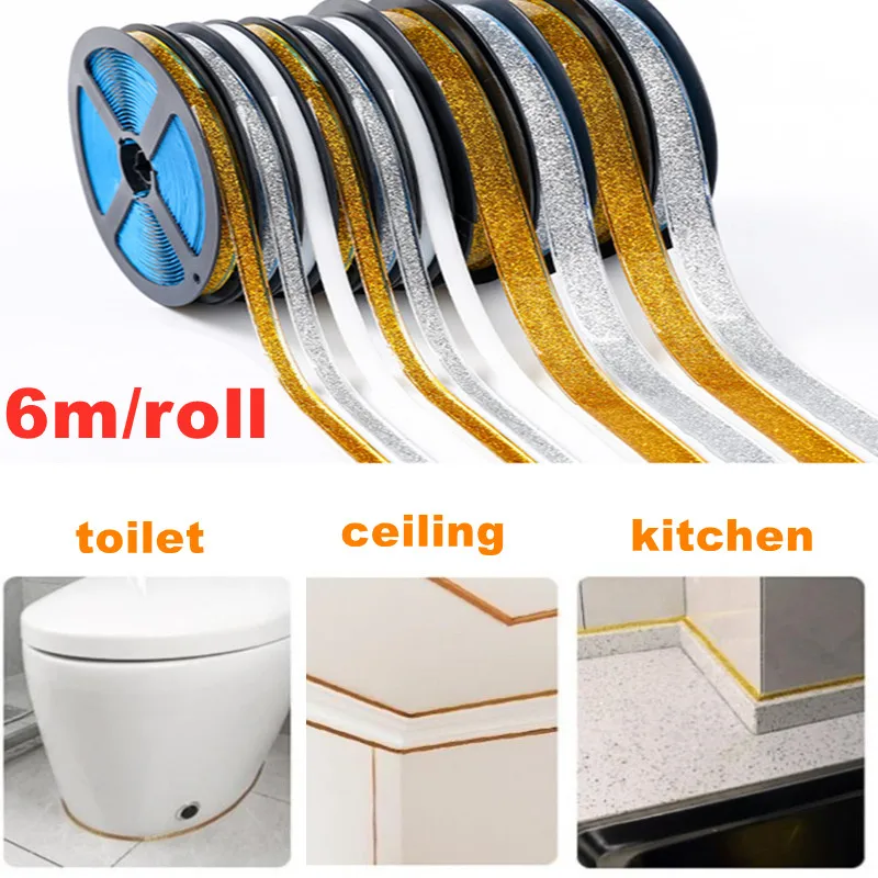 Self-Adhesive-Ceramic-Tile-Gap-Kitchen-Bathroom-Mildewproof-Waterproof ...