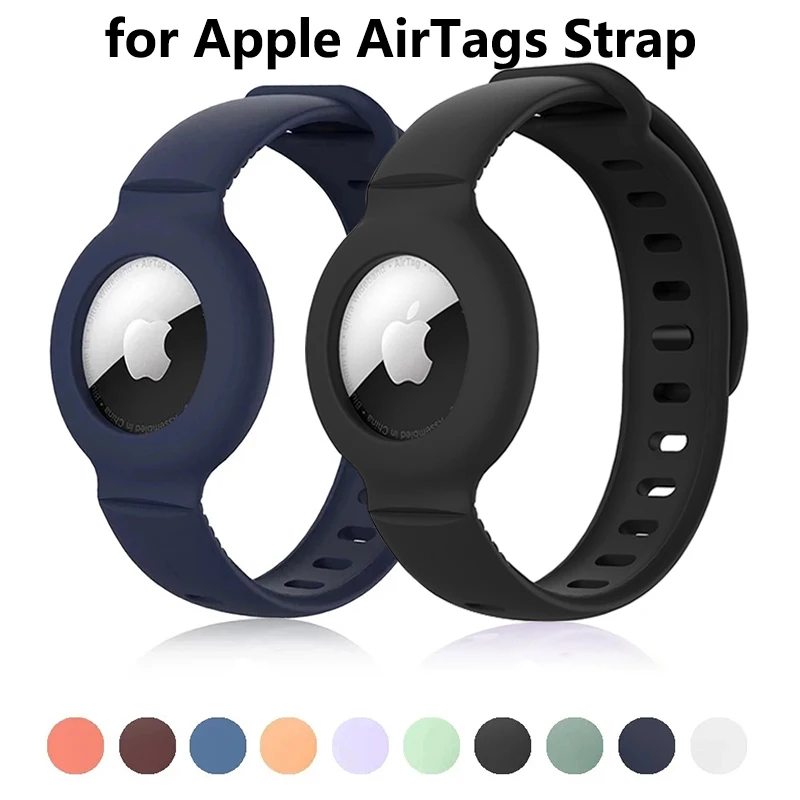 Case for Apple AirTag Silicone Strap Air Tag Anti-lost Bracelet ...