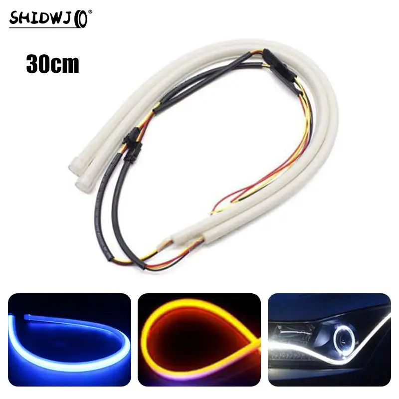 30CM-Soft-LED-Strip-Light-DRL-Flexible-LED-Tube-Strip-Daytime-Running ...