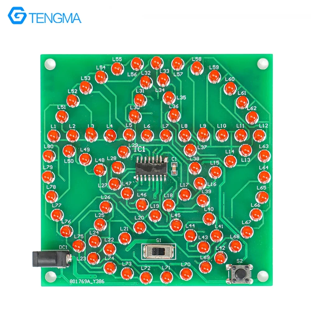 80LED-Circular-Pentagonal-Star-Light-Plate-Flow-Light-Electronic-DIY ...