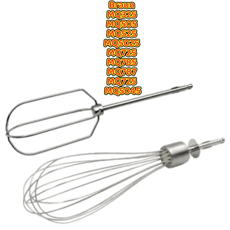 1 pair 4-wire+12-wire 304 mixer whisk for Braun MQ325 MQ505 MQ525 ...