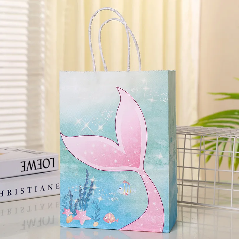 Mermaid-Party-Gift-Packing-Bags-Cartoon-Under-The-Sea-Party-Kraft-Paper ...