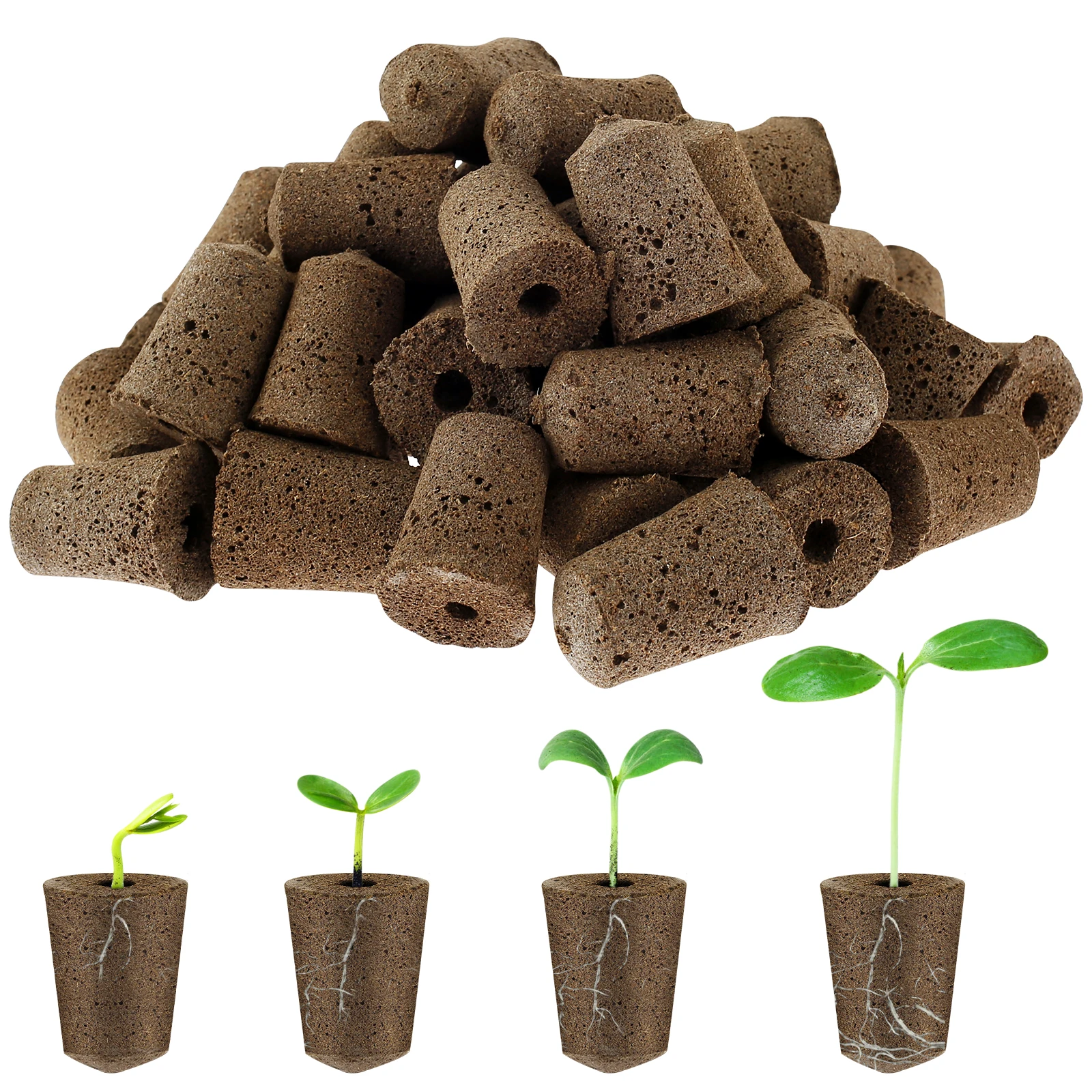 50Pcs-Garden-Seed-Grow-Sponges-Hydroponic-Seed-Growth-Root-Replacement ...